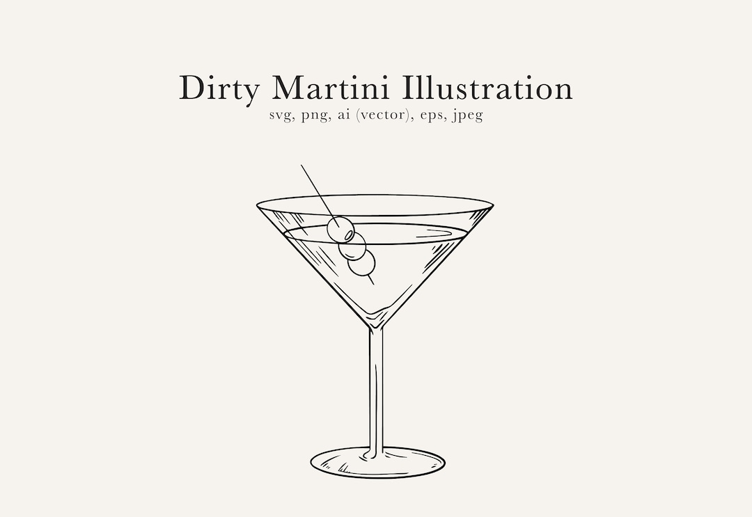 Dirty Martini Illustration, Dirty Martini JPEG, Dirty Martini Clip Art ...