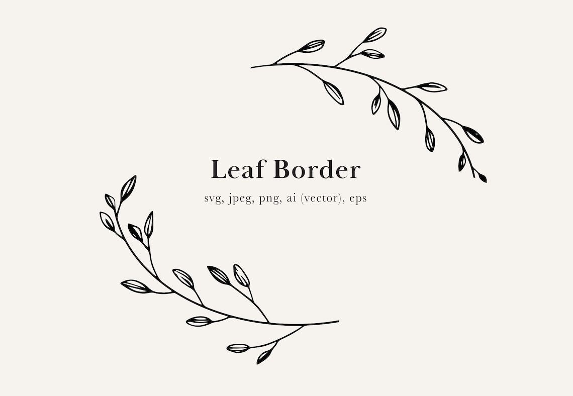 Leaf Border Leaf Frame Eucalyptus Border Wedding Sign - Etsy