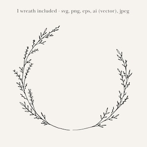 Floral Border, Floral Wreath SVG, Wreath PNG, Wreath JPEG, Floral Frame ...
