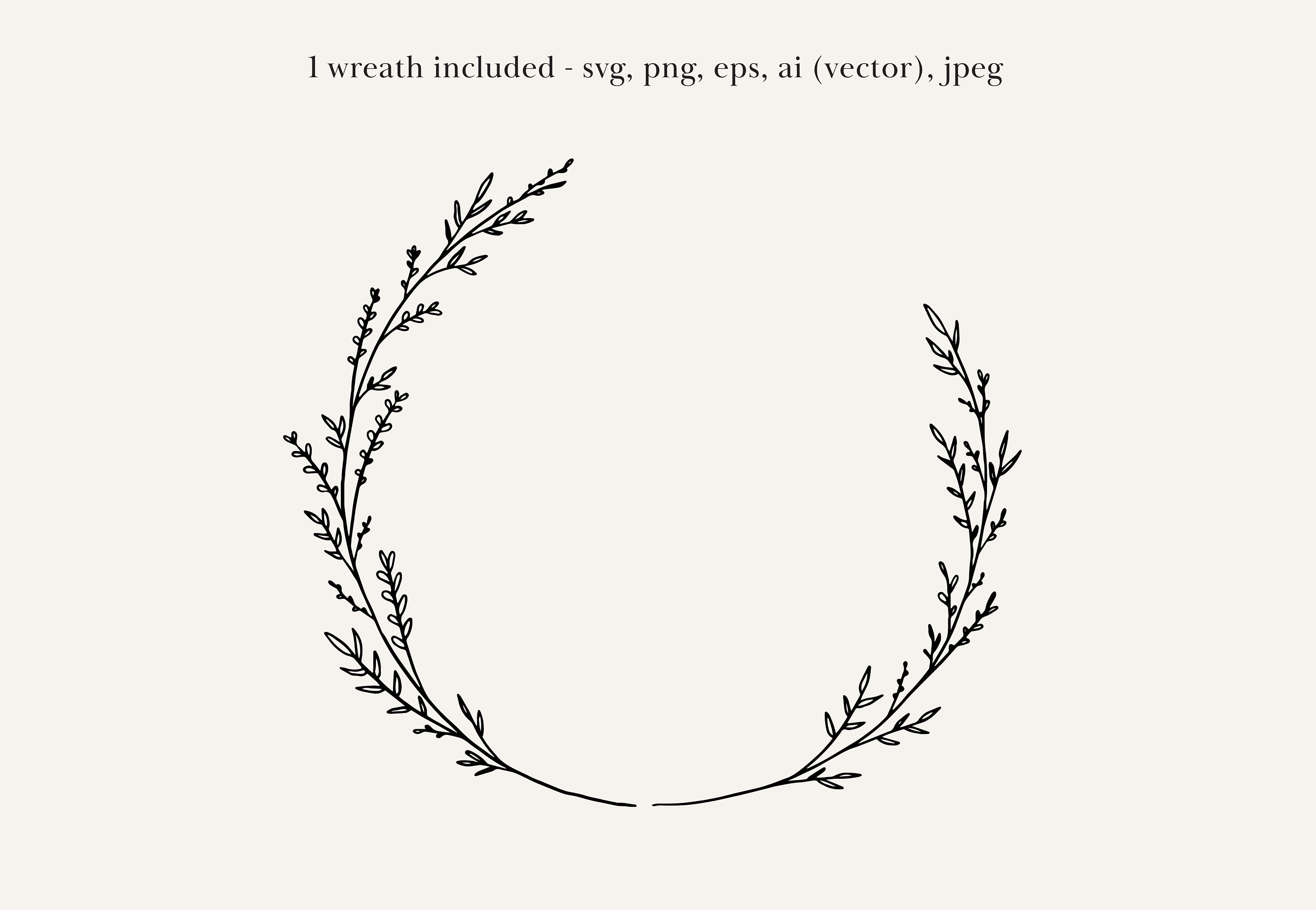 Floral Border, Floral Wreath SVG, Wreath PNG, Wreath JPEG, Floral Frame ...