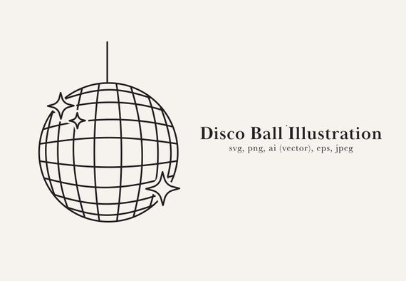 Disco Ball Clip Art Disco Ball Drawing Disco Ball Cutting - Etsy