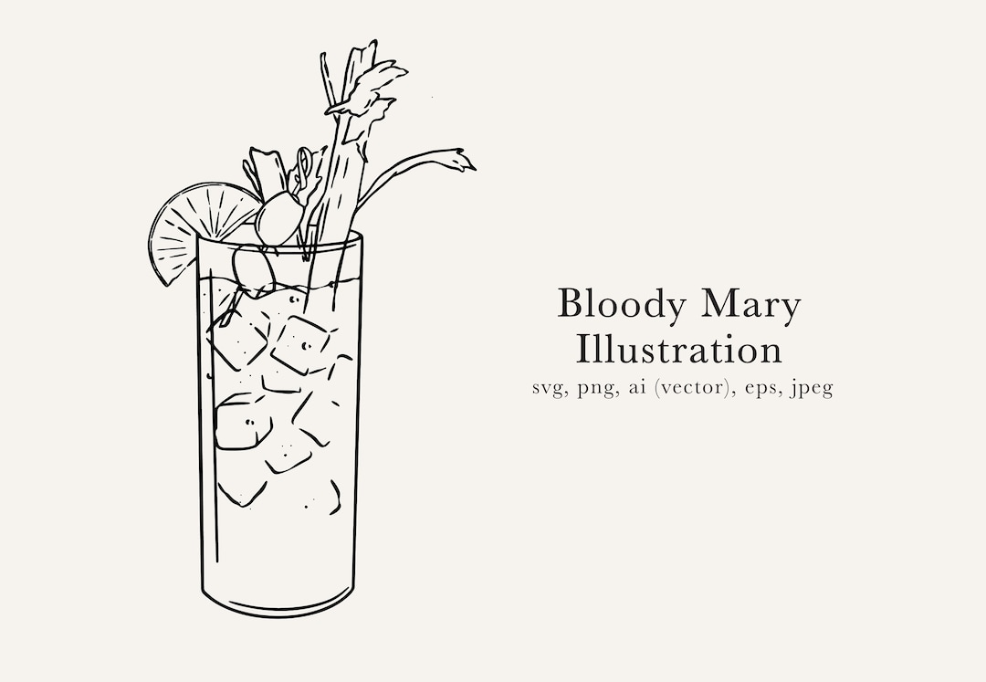 Bloody Mary Illustration, Bloody Mary JPEG, Bloody Mary Clip Art ...