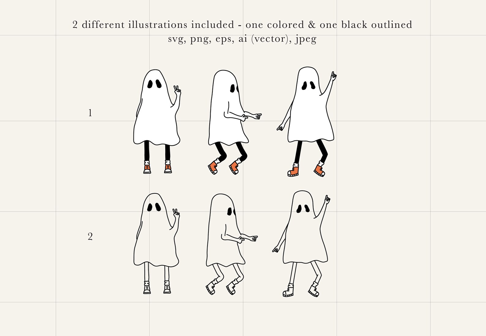 Dancing Ghosts Svg, Dancing Ghosts PNG, Fun Ghost Drawing, Ghost SVG ...