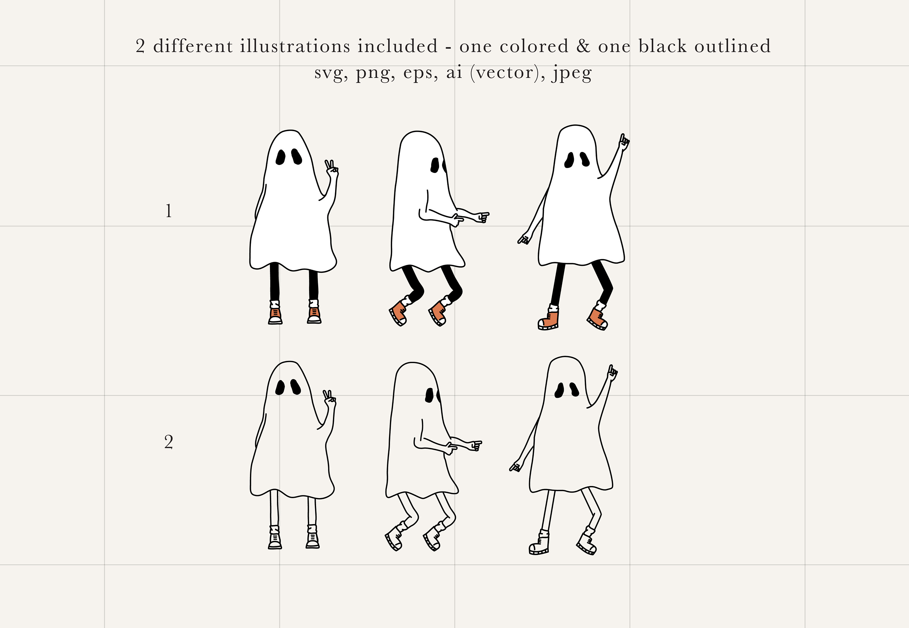 Dancing Ghosts Svg, Dancing Ghosts PNG, Fun Ghost Drawing, Ghost SVG ...