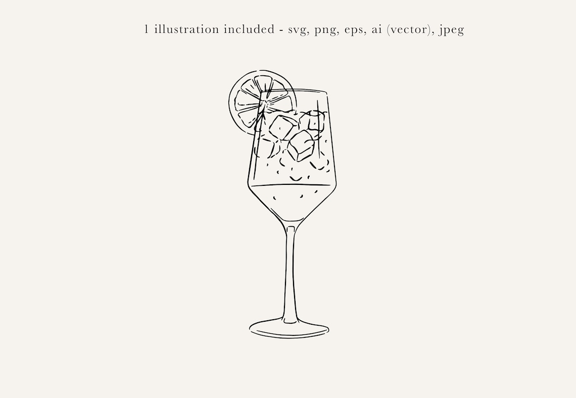Spritz Drink Drawing, Spritz Illustration, Spritz SVG, Spritz PNG ...