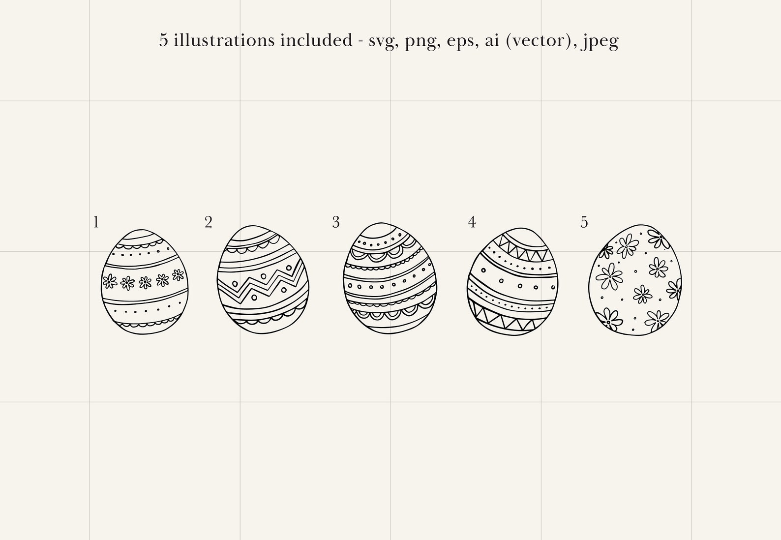 Easter Egg Illustrations Easter Egg SVG Easter Egg Pngs - Etsy