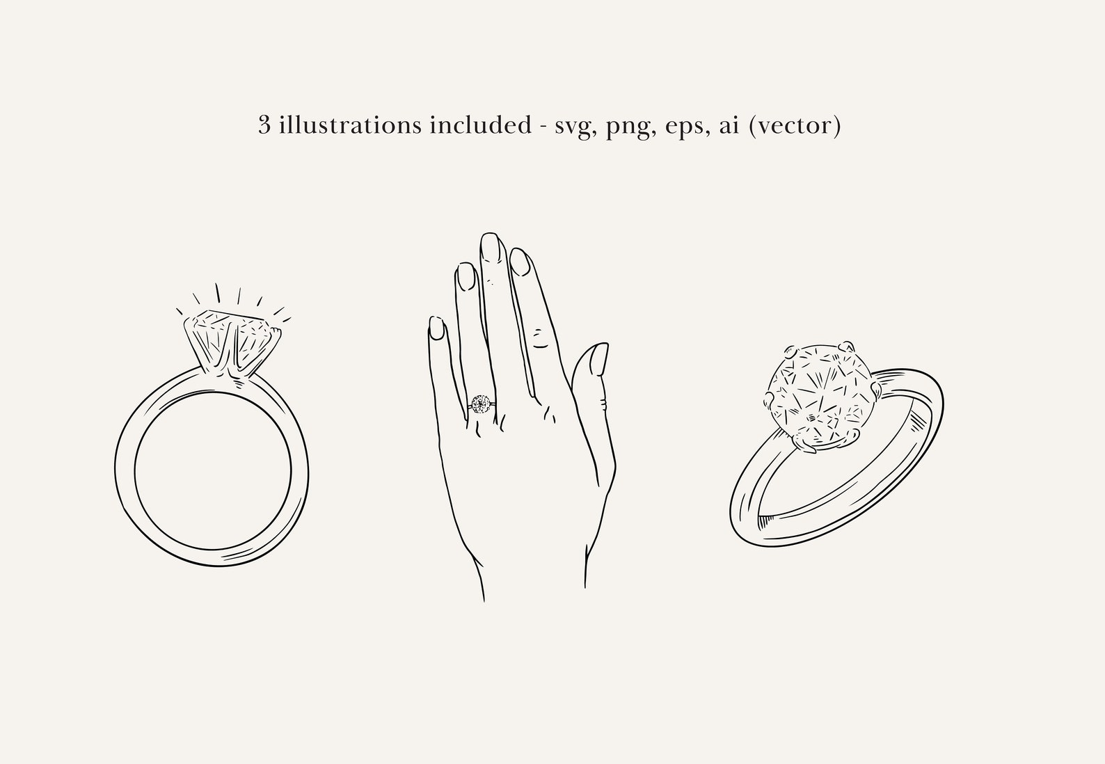 Engagement Clip Art Engagement Party Hand Drawn Ring Ring - Etsy