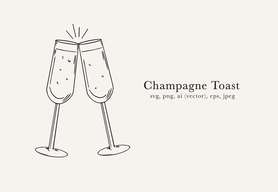 Champagne Toast Image, Champagne Toast SVG, Cheers PNG, Champagne JPEG ...