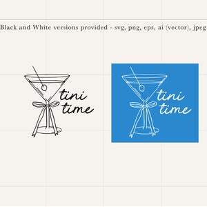 Tini Time Design, Martini Bach Design, Martini Design, Martini SVG ...