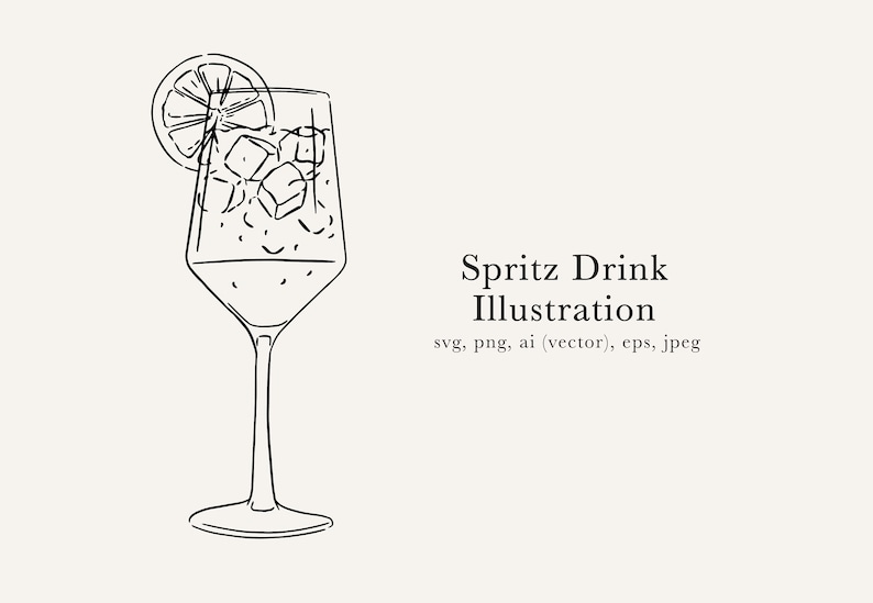 Spritz Drink Drawing, Spritz Illustration, Spritz SVG, Spritz PNG ...