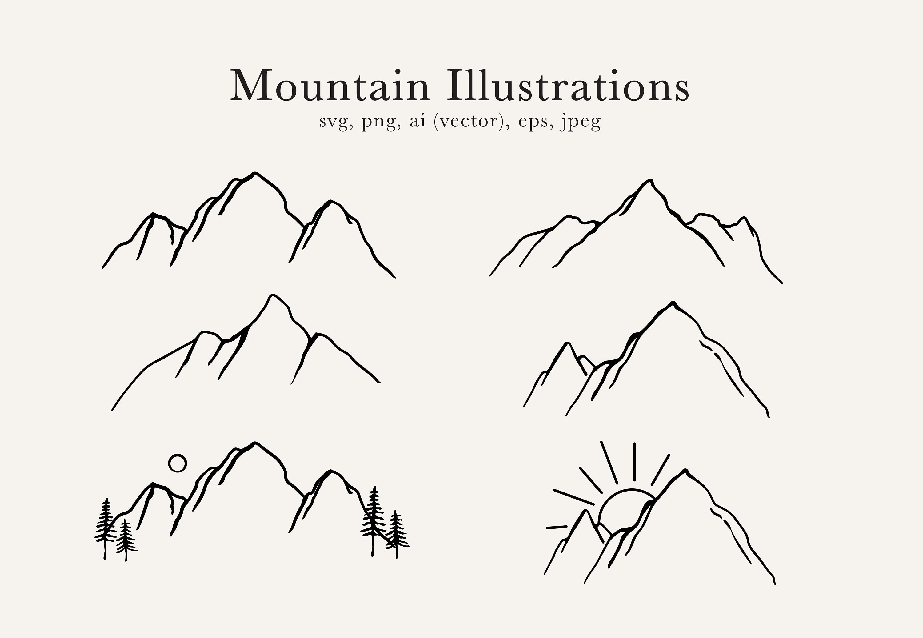 Simple Mountain Sketch