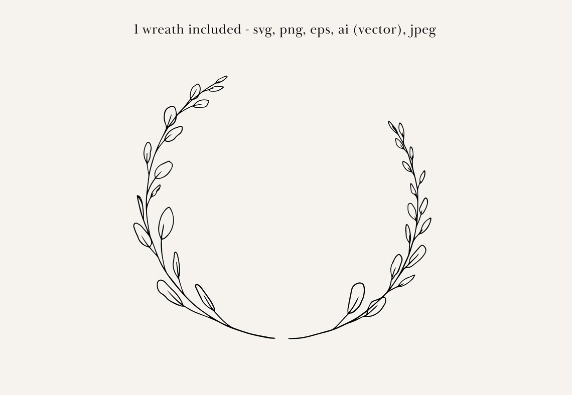 Eucalyptus Wreath PNG Eucalyptus Frame SVG Hand Drawn Floral - Etsy