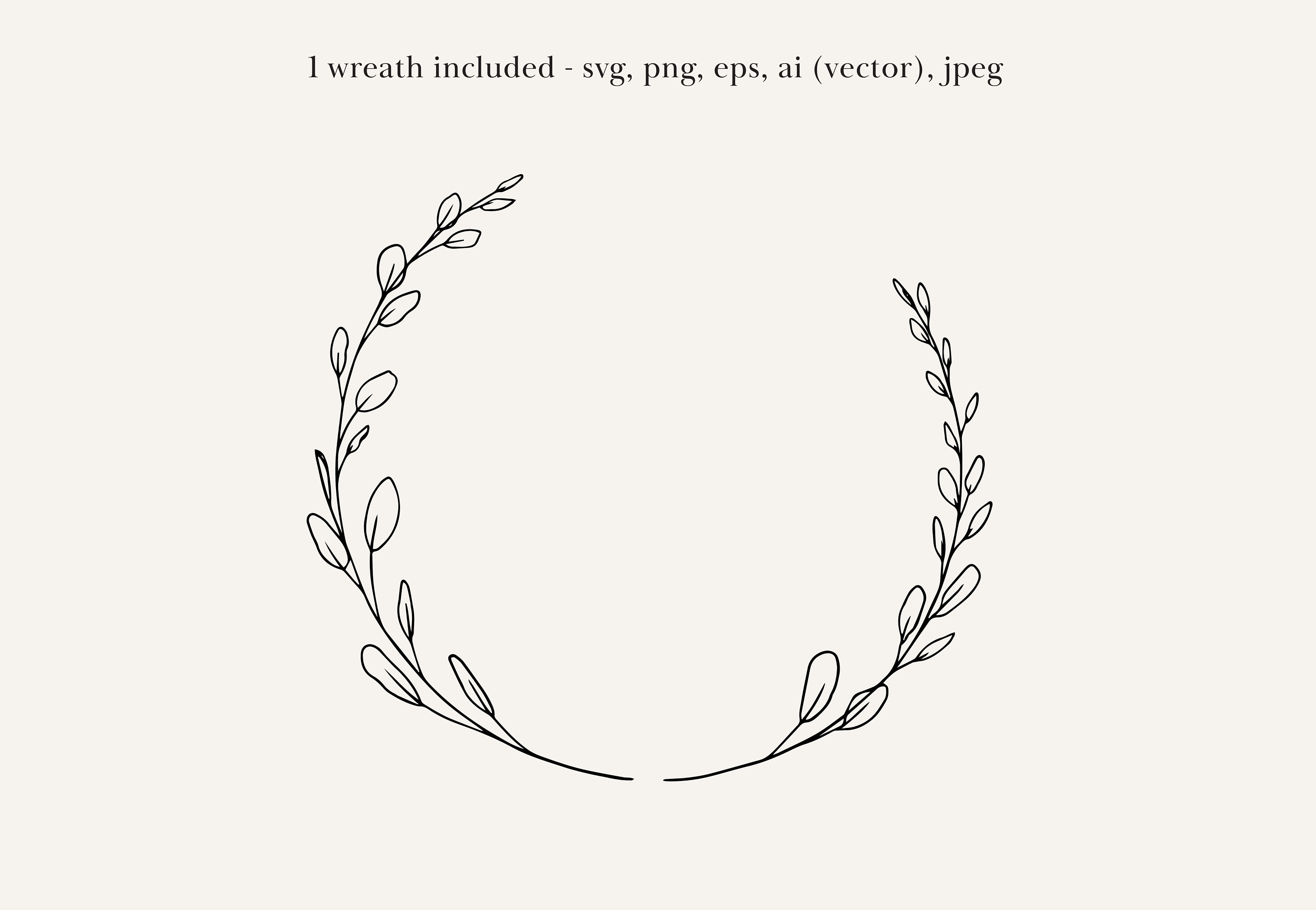 Eucalyptus Wreath PNG Eucalyptus Frame SVG Hand Drawn Floral | Etsy