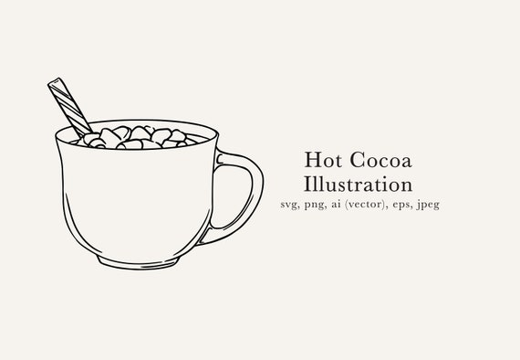 Hot Cocoa Drawing Step By Step