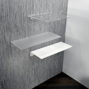 10 Inch Long Clear Floating Shelf Custom Length Depth - Etsy