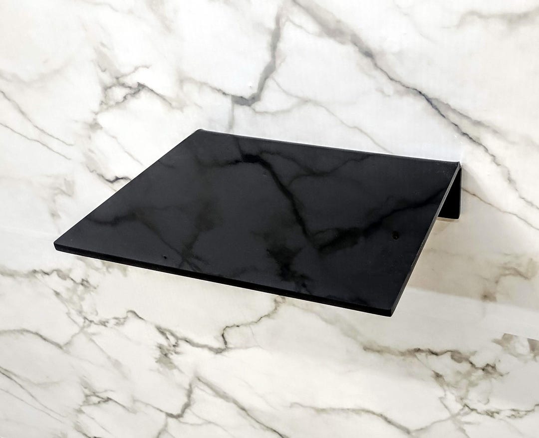 30 Inch Long Black Opaque Floating Shelf, Custom Length Depth - Etsy