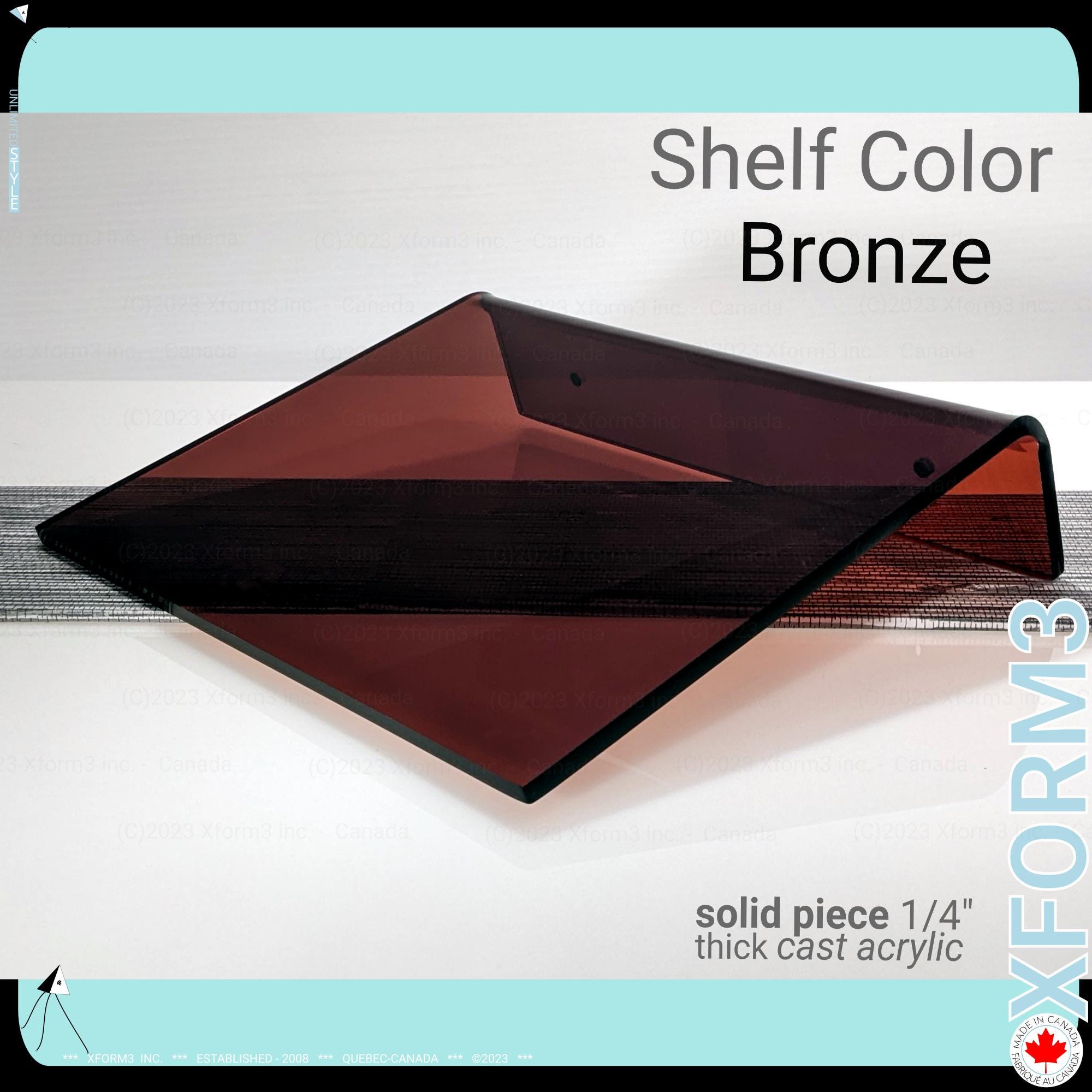 40 Inch Long Tinted Bronze Floating Shelf, Custom Length Depth - Etsy