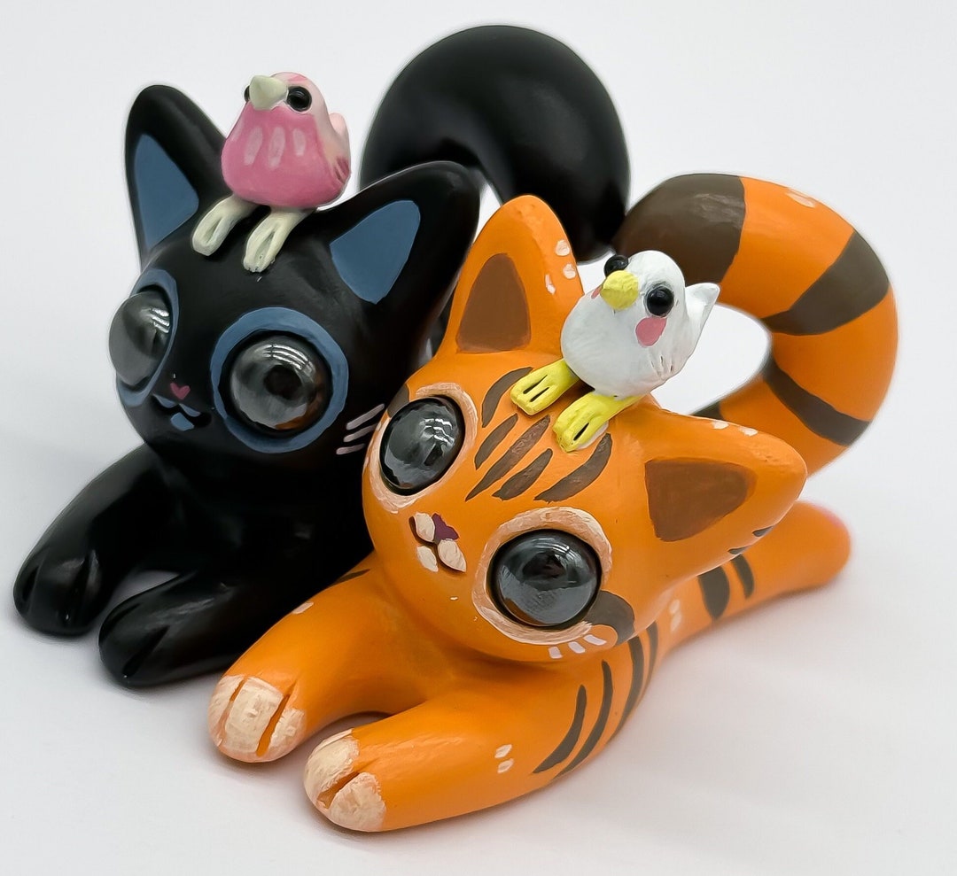 Birdy Luv Cats Sculpture - Etsy