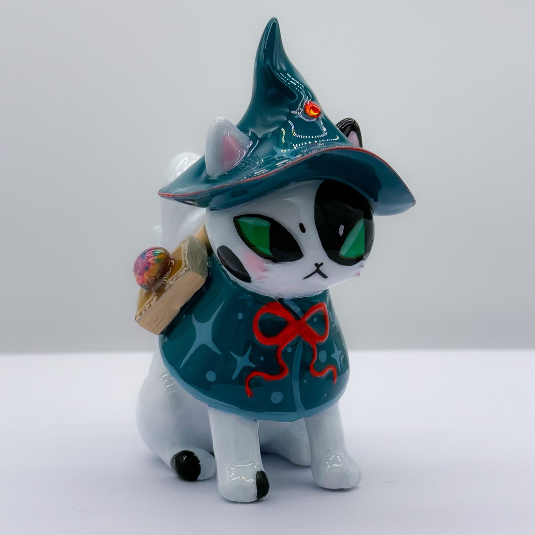 Mimzy the Cat Wizard Handpainted Figure - Etsy