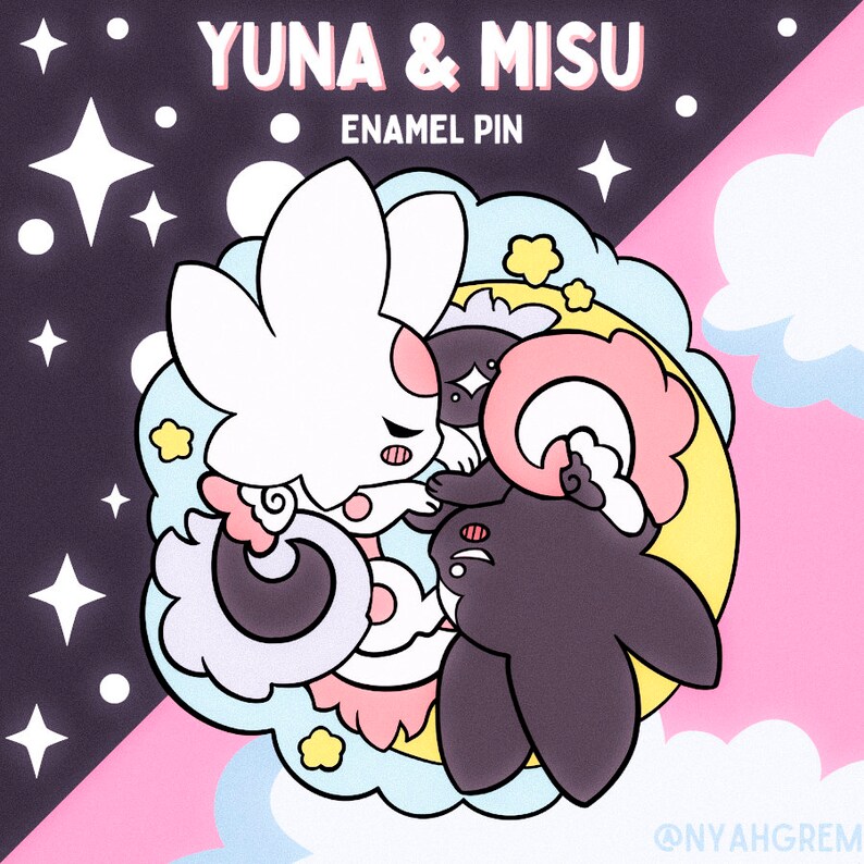 Yuna and Misu Dragon Large Enamel Pin - Etsy