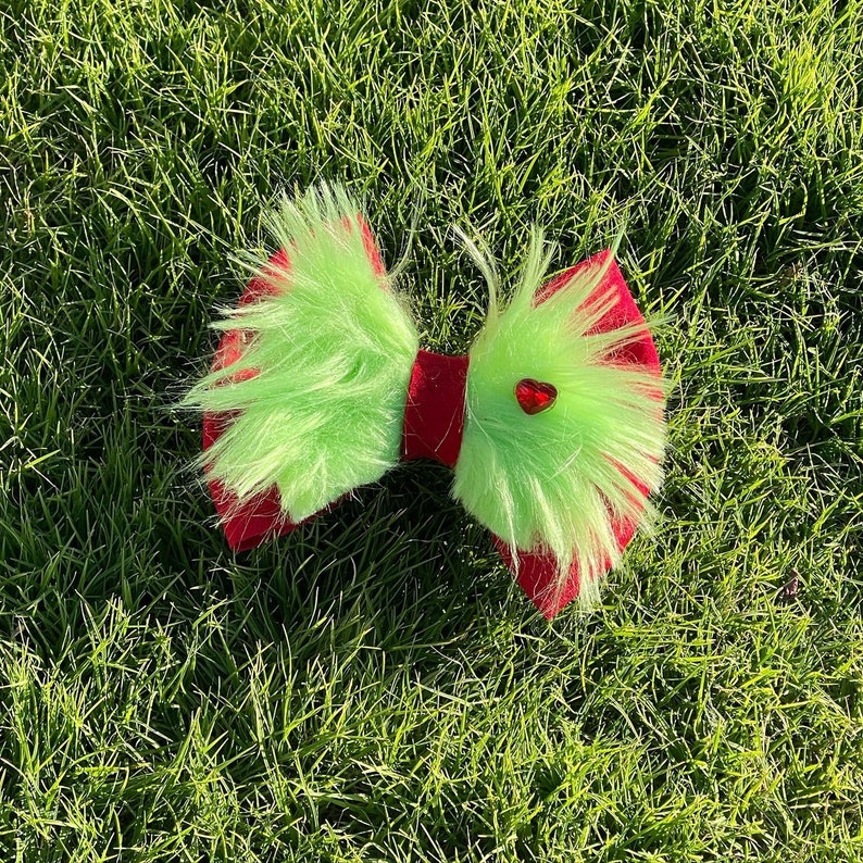 Grinch Inspired Bow Nylon , Headwrap , Clip, Piggies - Etsy