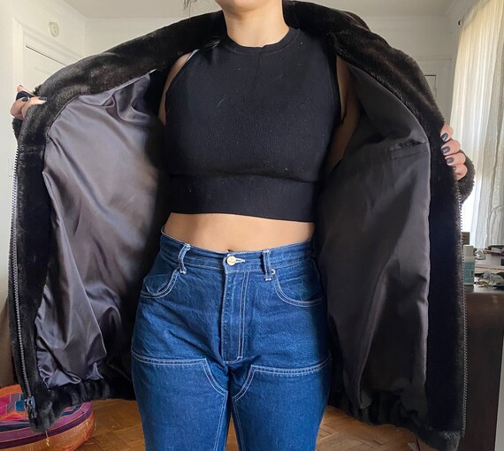 Vintage chocolate brown faux fur Coat - Gem