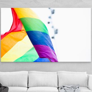 Pride Wall Art Pride Flag Extra Large Print Canvas Wall Art - Etsy