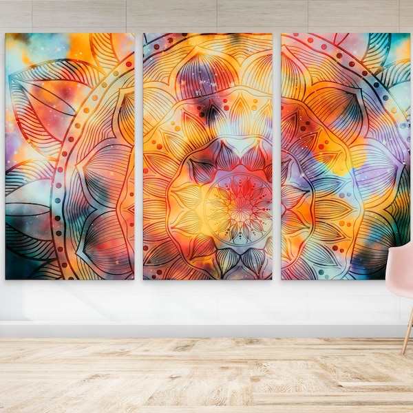 Mandala Canvas - Etsy