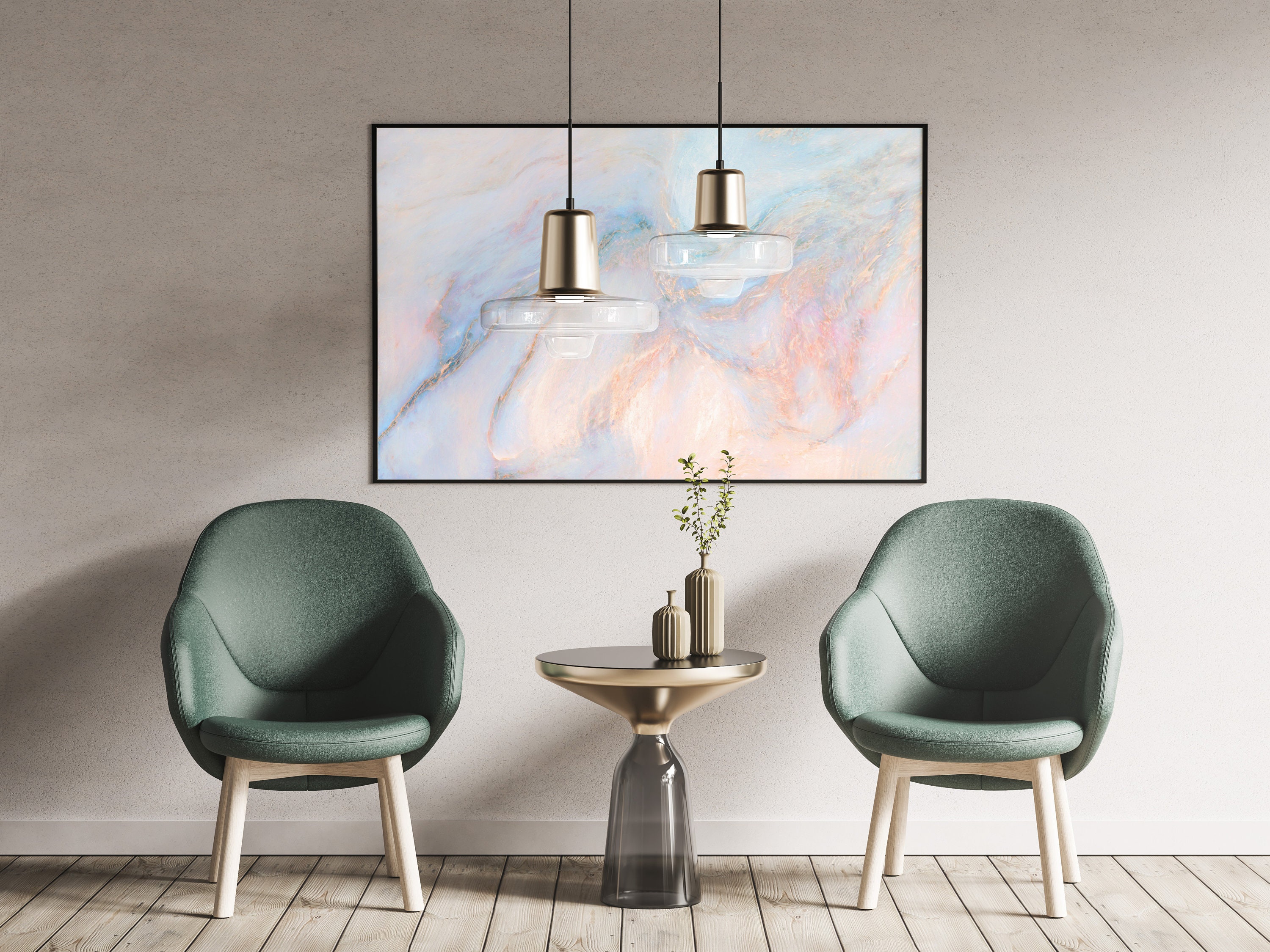 Abstract Modern Trendy Painting Print Stretched Cotton Canvas | Etsy