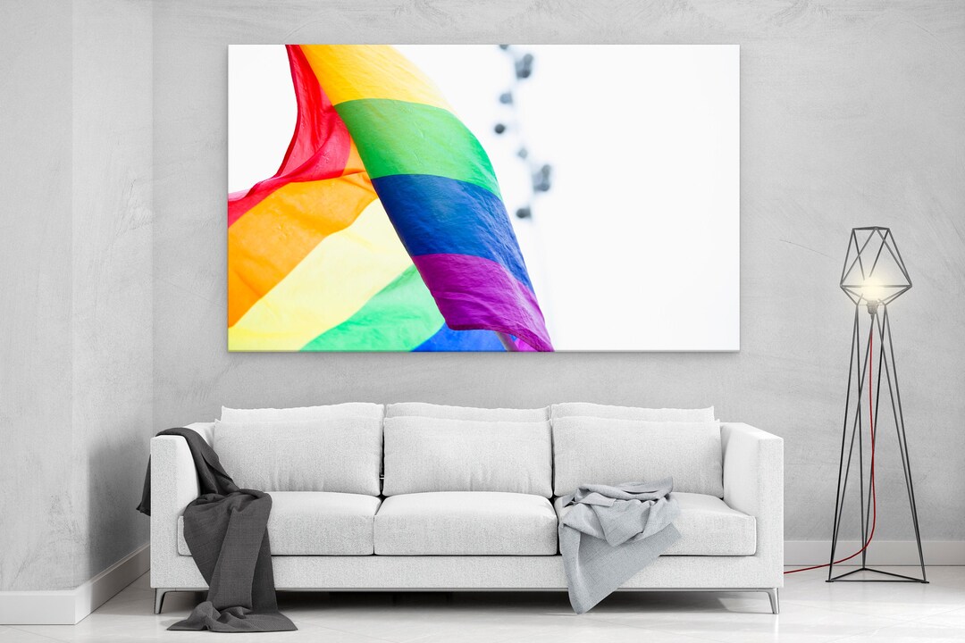 Pride Wall Art Pride Flag Extra Large Print Canvas Wall Art - Etsy