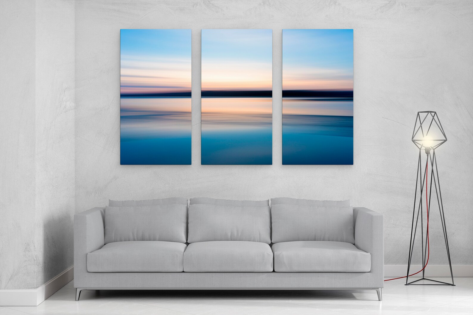 Sunset Print Modern Minimalist Extra Large Framed Cotton | Etsy