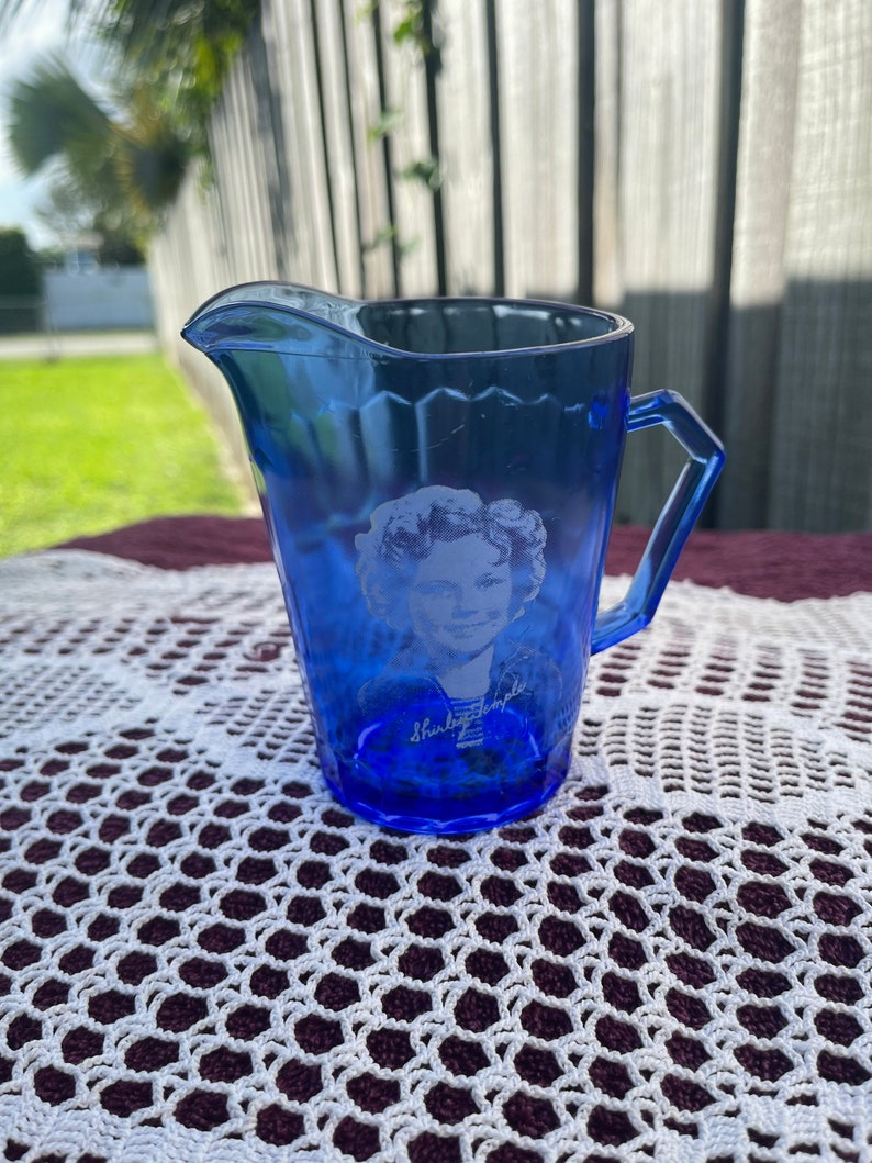 Vintage Shirley Temple Cobalt Blue Creamer/pitcher - Etsy