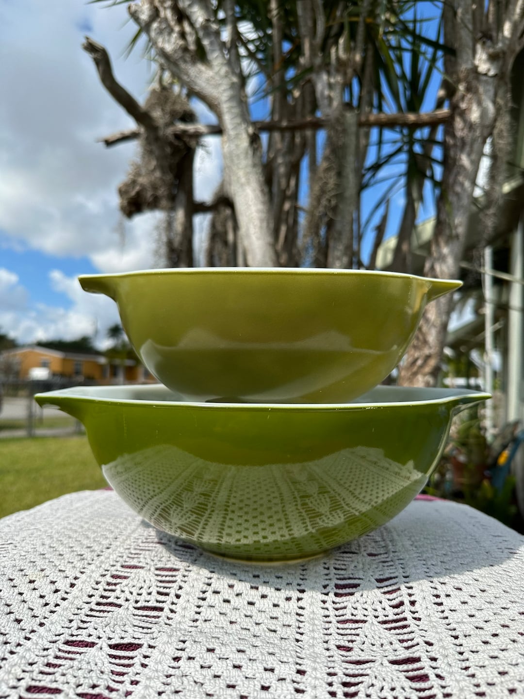 Vintage Pyrex Verde Cinderella Bowls - Etsy