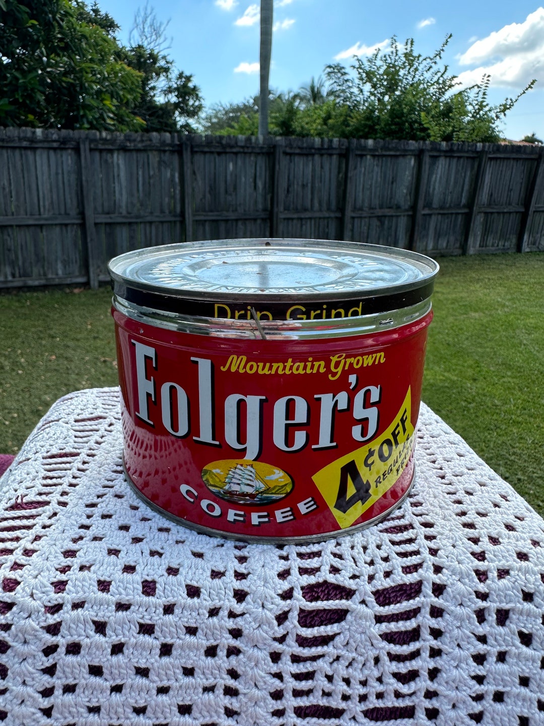 Folgers Coffee Can - Etsy