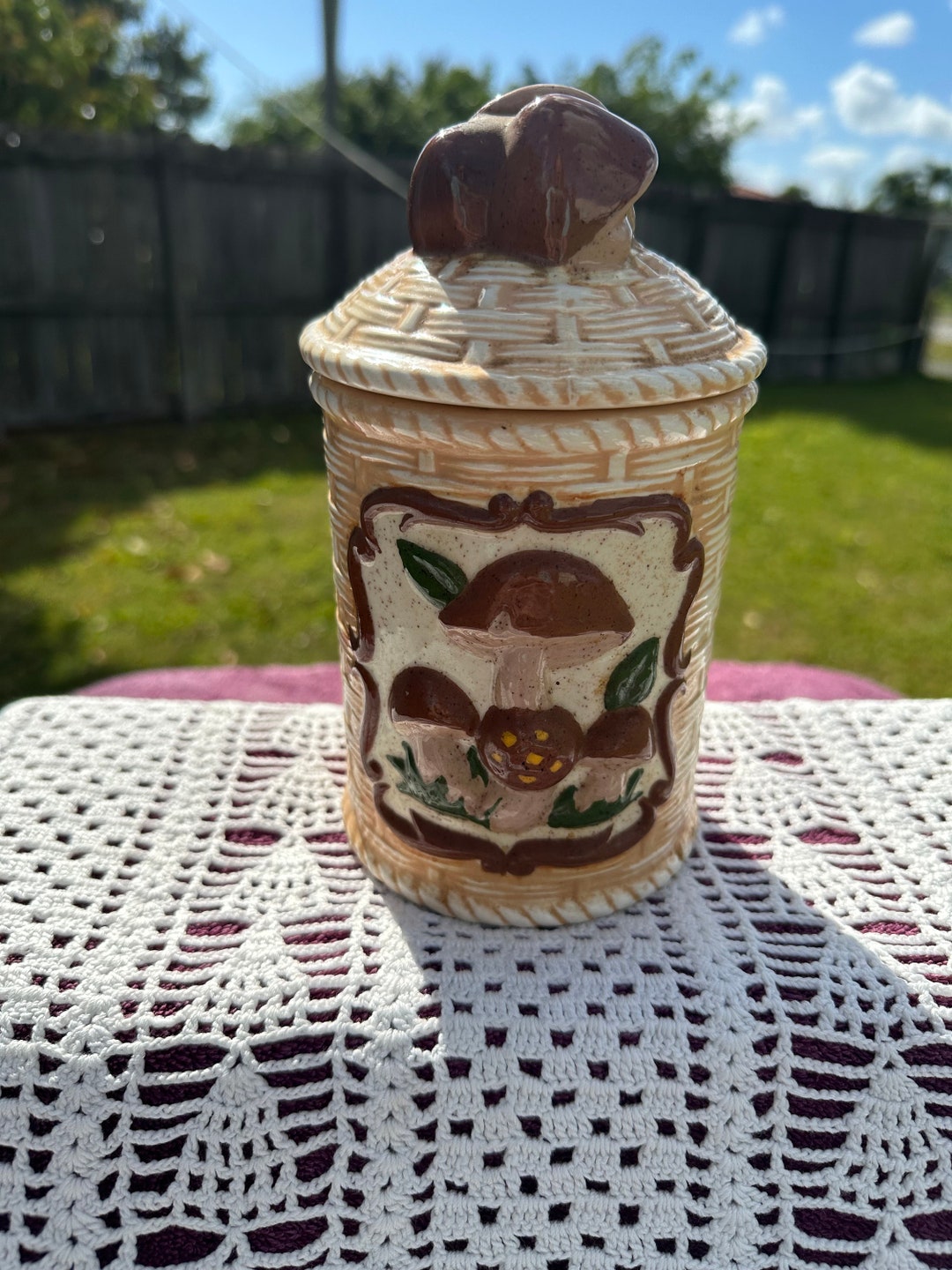 Vintage Himark Mushroom Canister - Etsy