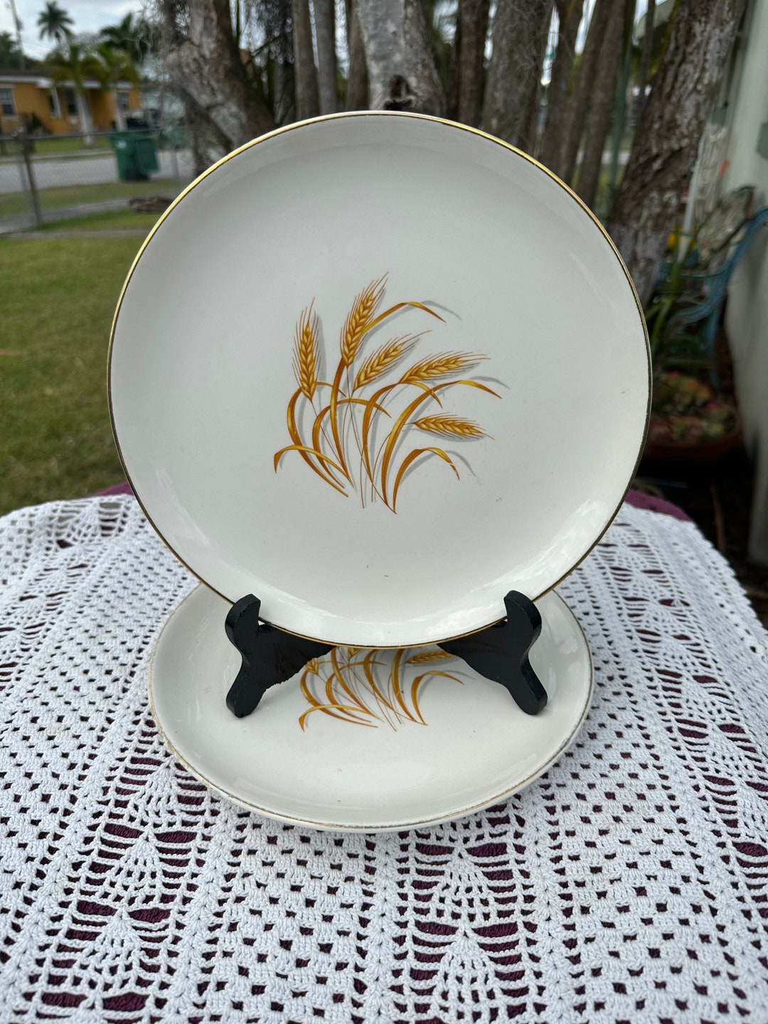Golden Wheat Plates - Etsy