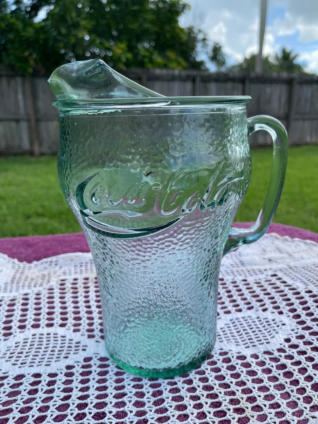 Coca Cola Glass Pitcher - Etsy
