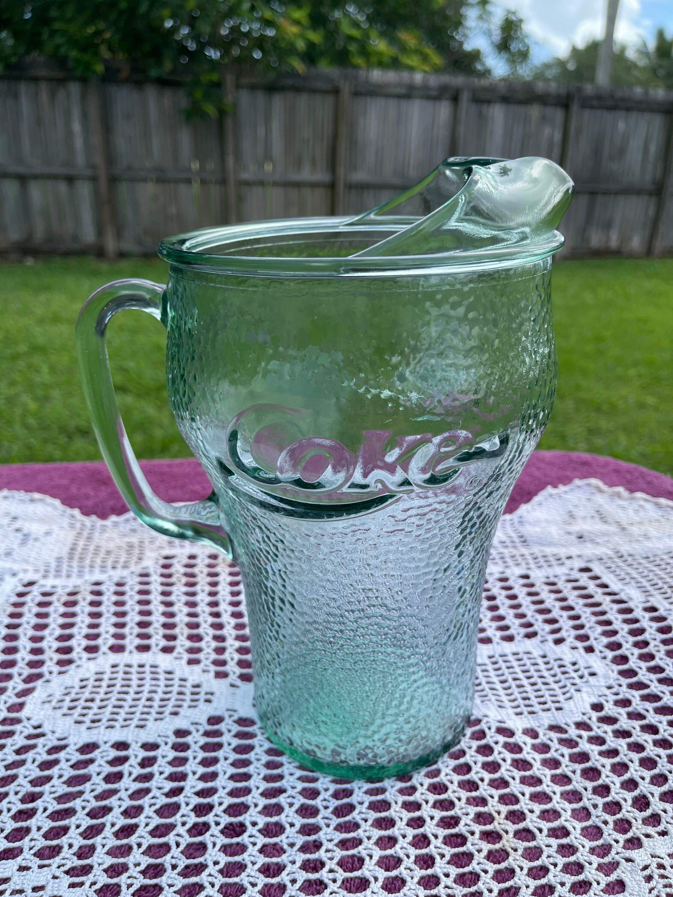 Coca Cola Glass Pitcher - Etsy
