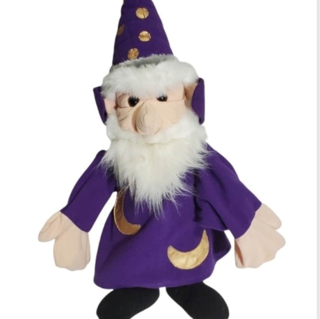 Folktails Wizard Sorcerer Plush Puppet Purple Gold 21.5 Toy Pretend - Etsy