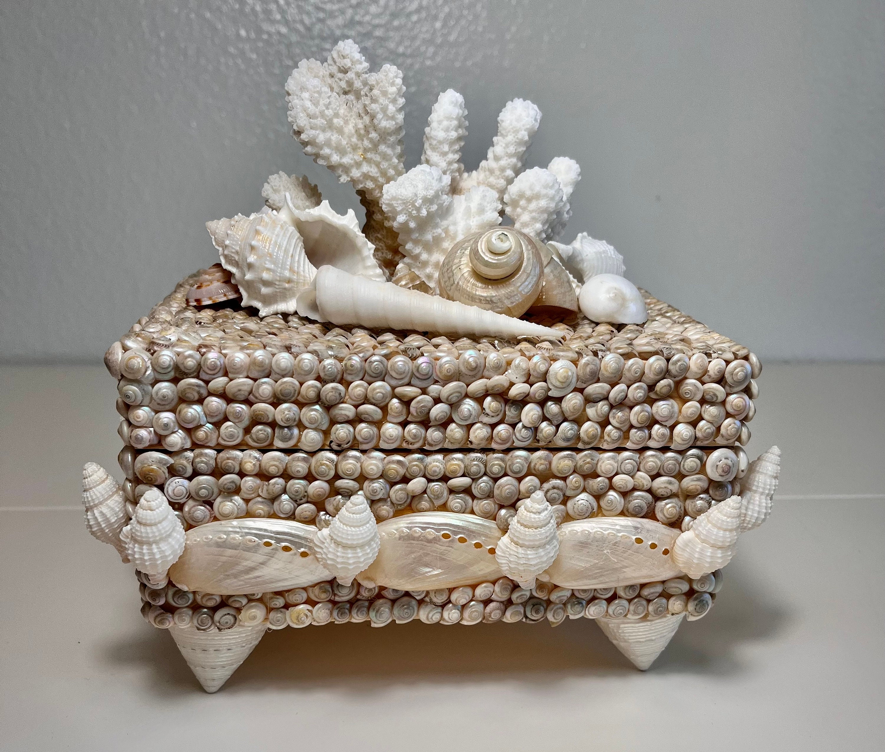 Seashell Box Handmade With Love Coastal Beach Decor - Etsy
