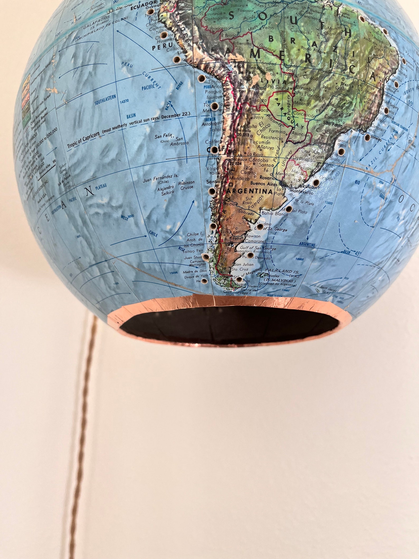 World Globe Light Repurposed FREE SHIPPING - Etsy