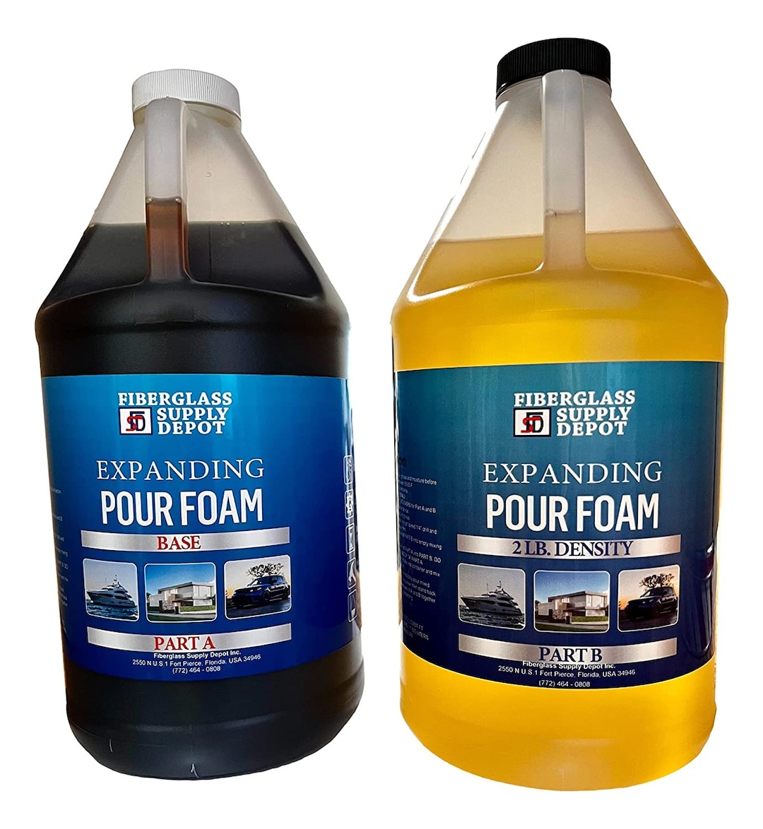 2 Lb Density Expanding Pour Foam, 2 Part Polyurethane Closed Cell ...