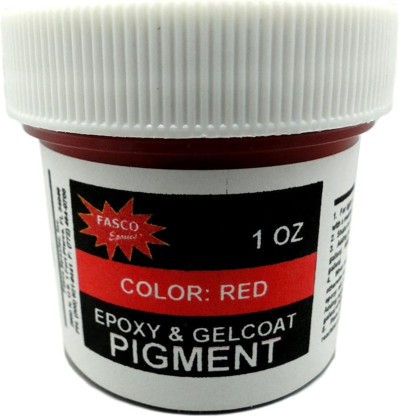 Red Pigment for Epoxy Resin, Gelcoat, Paint - 1 Oz - Etsy