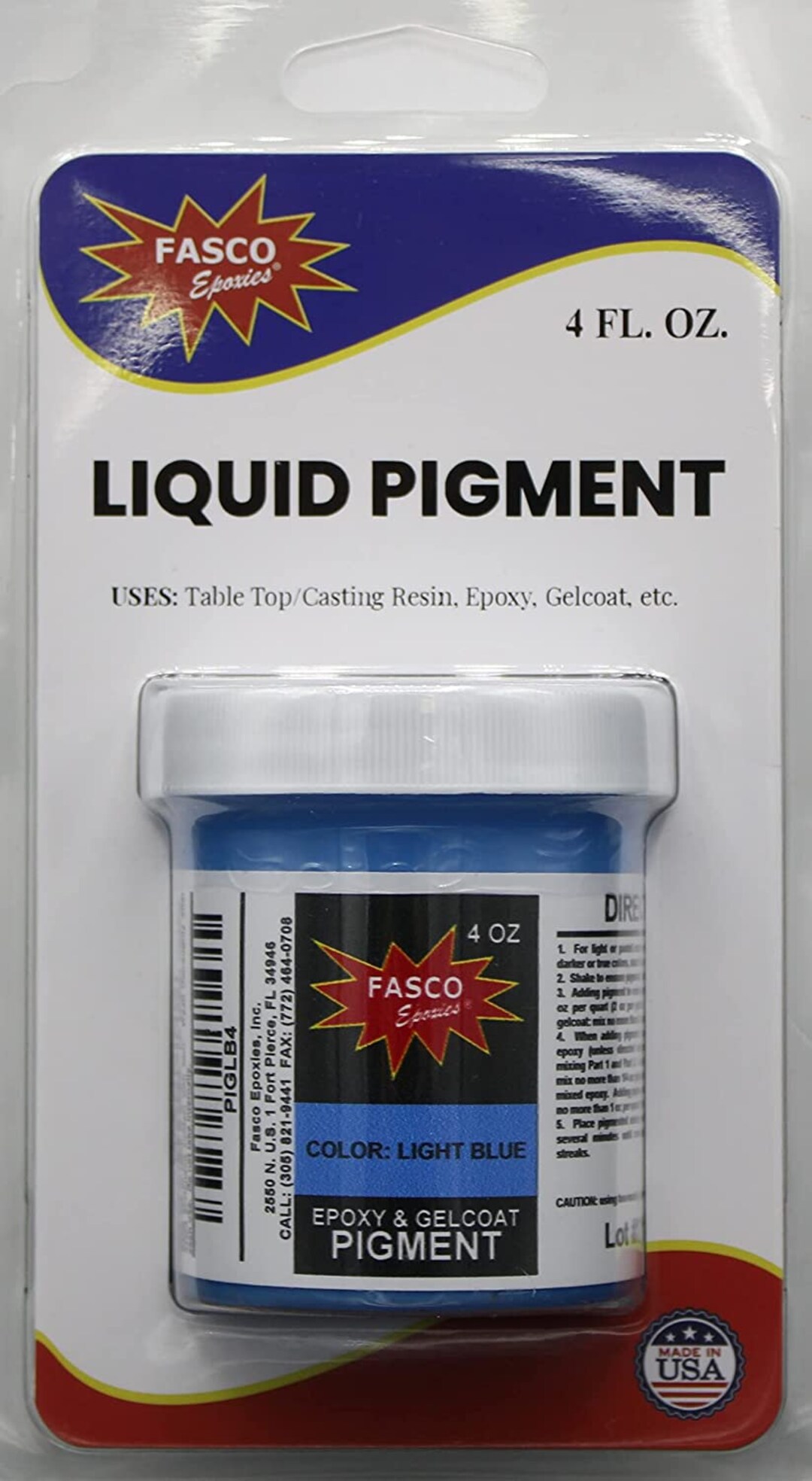 Light Blue Pigment for Epoxy Resin, Gelcoat, Paint - 4 Oz - Etsy