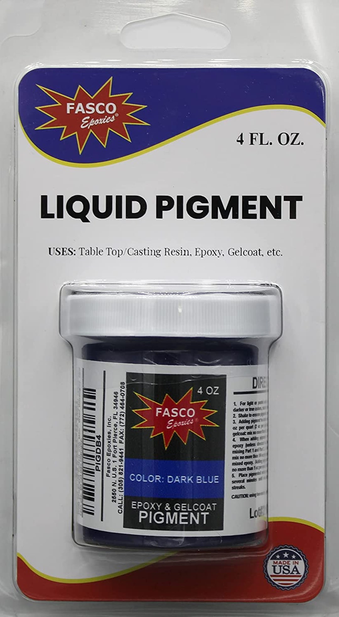 Dark Blue Pigment for Epoxy Resin, Gelcoat, Paint - 4 Oz - Etsy