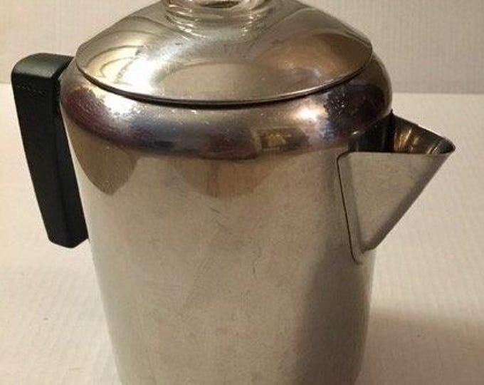 Copco Stove Top Percolator Coffee Pot 8 Cup Stainless Steel Mid Century ...