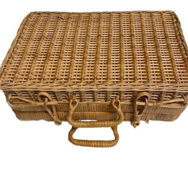 Wicker Suitcase - Etsy