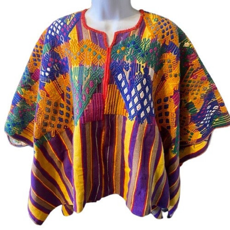 Huipil Poncho - Etsy