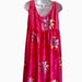 Mango Moon Midi Dress Mumu Hot Pink Rayon Batik Print Hawaiian ...