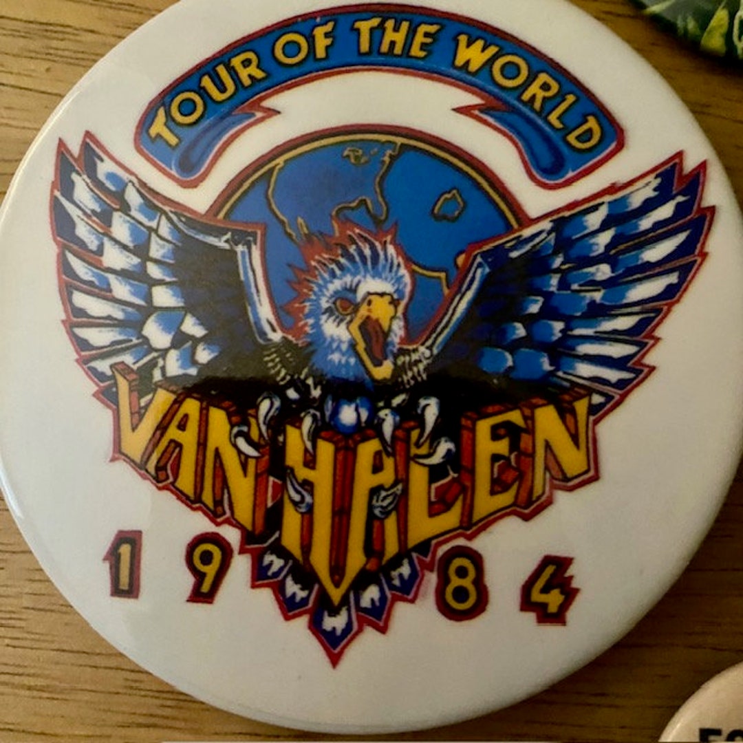 Concert Pins Badges 1980s Bands Van Halen Def Leppard Lot of Seven ...